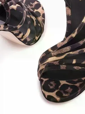 LE SILLA Scarlet 105mm Leopard-print Sandals