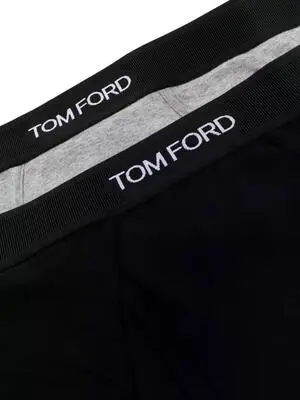 TOM FORD Logo-waist Cotton Briefs - Black