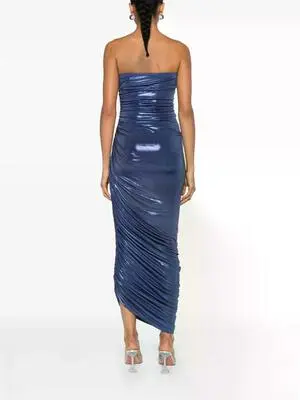 Norma Kamali Diana Strapless Gown - Blue