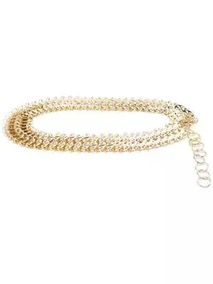 Rabanne Chain-link Clasp-fastening Belt - Gold