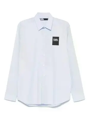 Karl Lagerfeld Logo-patch Shirt - Blue