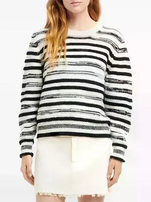 BARRIE Striped Crew Neck Sweater