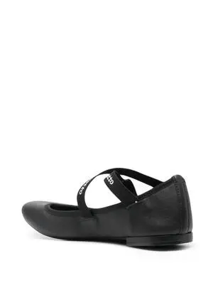 Repetto Joana Mary Jane Leather Ballerina Shoes - Black