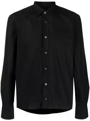 Raf Simons Logo-patch Long-sleeve Cotton Shirt