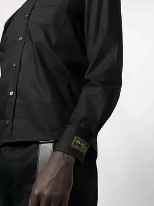 Raf Simons Logo-patch Long-sleeve Cotton Shirt