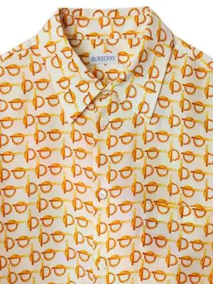 Burberry Silk Poplin Shirt - Orange