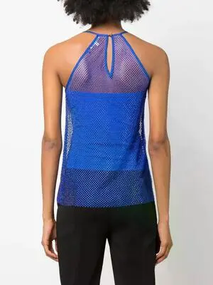 Patrizia Pepe Rhinestone-embellished Sleeveless Top - Blue