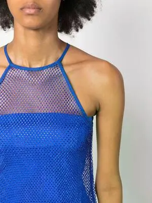 Patrizia Pepe Rhinestone-embellished Sleeveless Top - Blue