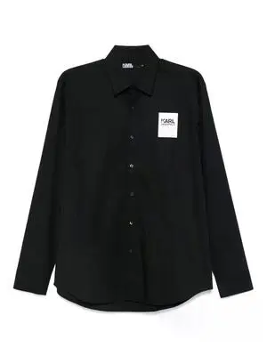 Karl Lagerfeld Logo-patch Shirt - Blue