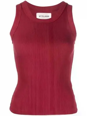 STYLAND Fine-ribbed Tank Top - Red