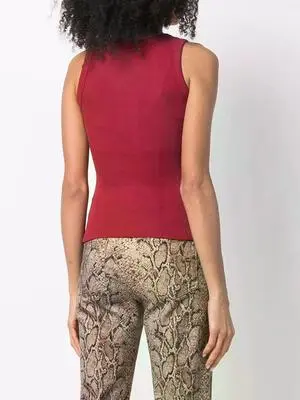 STYLAND Fine-ribbed Tank Top - Red