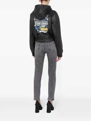 Moschino Printed Leather Jacket