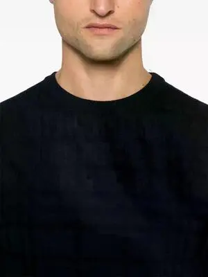 Canali Merino Wool Jacquard Sweater