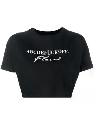 Philipp Plein Cotton Slogan-print Cropped T-shirt