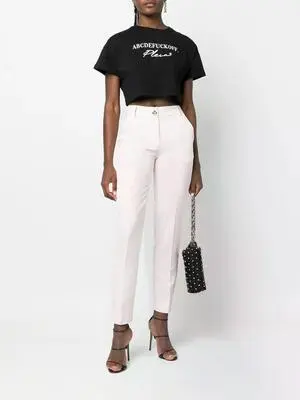 Philipp Plein Cotton Slogan-print Cropped T-shirt