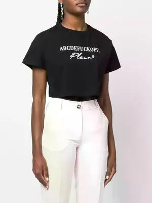 Philipp Plein Cotton Slogan-print Cropped T-shirt