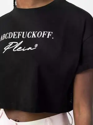 Philipp Plein Cotton Slogan-print Cropped T-shirt