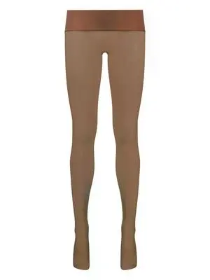 MAISON CLOSE Seamless Crotchless Tights - Neutrals