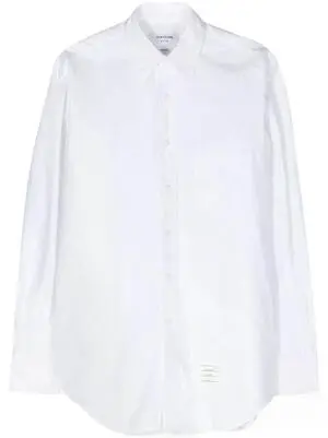 Thom Browne Logo-patch Cotton Shirt