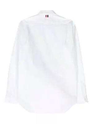 Thom Browne Logo-patch Cotton Shirt