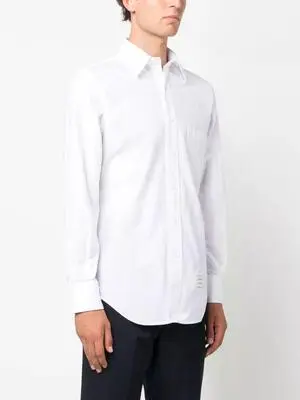 Thom Browne Logo-patch Cotton Shirt