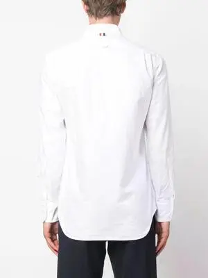 Thom Browne Logo-patch Cotton Shirt