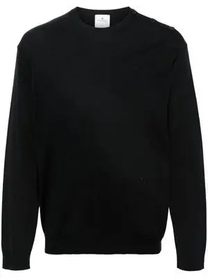 COURREGES Button-fastening Shoulder Fine-knit Jumper