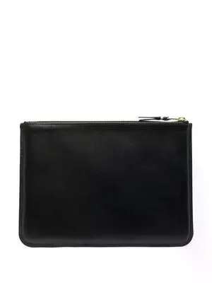 Comme Des Garçons Engraved-logo Leather Wallet - Black