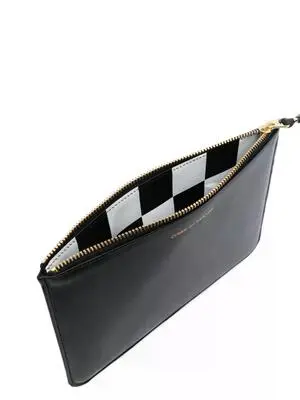 Comme Des Garçons Engraved-logo Leather Wallet - Black