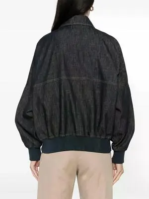 Brunello Cucinelli Denim Bomber Jacket