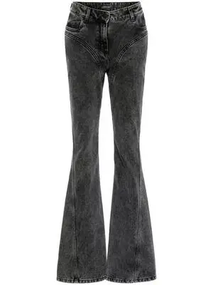 MUGLER Washed Flared Jeans