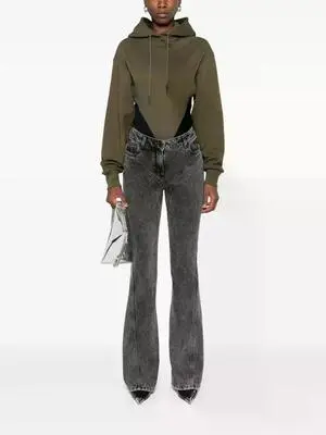 MUGLER Washed Flared Jeans