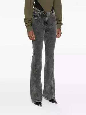 MUGLER Washed Flared Jeans