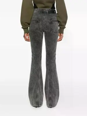 MUGLER Washed Flared Jeans