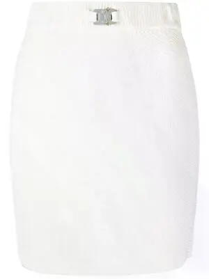 1017 Alyx 9sm Buckle-detail Knit Miniskirt - White