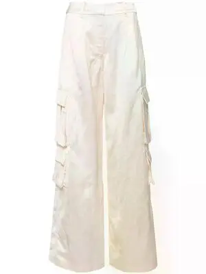 SELF-PORTRAIT High-waisted Straight-leg Cargo Trousers
