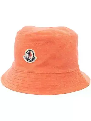Moncler Logo-patch Reversible Bucket Hat - Orange