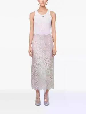 Rabanne Lace Maxi Skirt - Pink