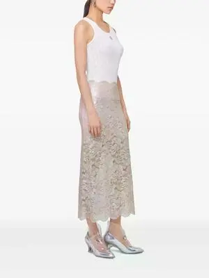 Rabanne Lace Maxi Skirt - Pink