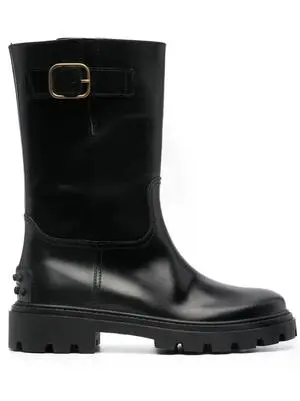TOD'S Buckle-detail Leather Boots