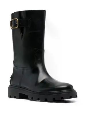 TOD'S Buckle-detail Leather Boots