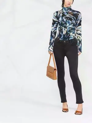 Patrizia Pepe Washed Low-rise Skinny Jeans