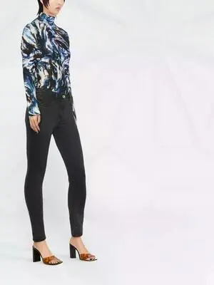 Patrizia Pepe Washed Low-rise Skinny Jeans