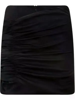 NINEMINUTES Draped Mini Skirt - Black