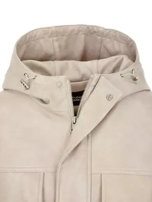 STUDIO TOMBOY Faux-leather Drawstring Hoodie