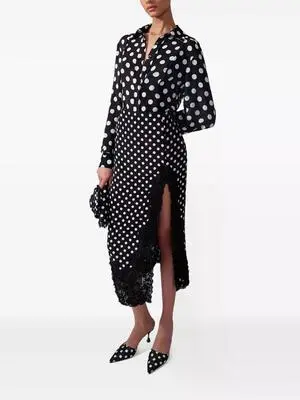 Carolina Herrera Polka Dot Midi Skirt