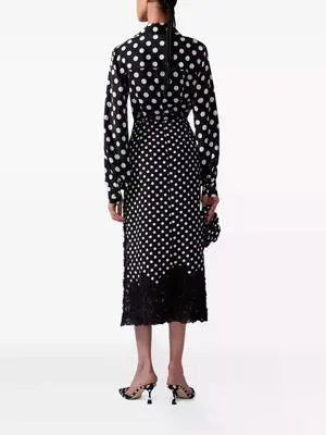 Carolina Herrera Polka Dot Midi Skirt
