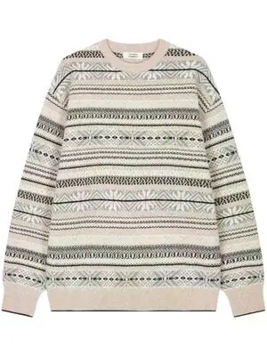 STUDIO TOMBOY Patterned Crew Neck Sweater
