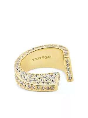COURREGES Crystal-embellished Ring - Gold