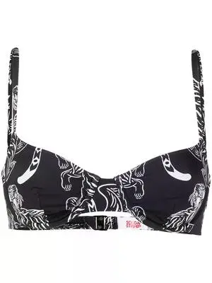 Solid & Striped The Eva Tiger-print Bikini - Black